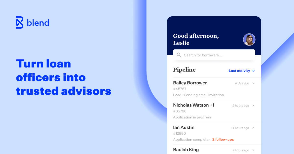 Mortgage Suite: Lender Tools | Blend