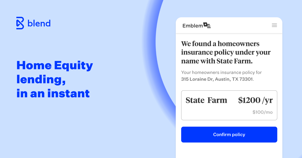 Home equity lending, in an instant | Blend