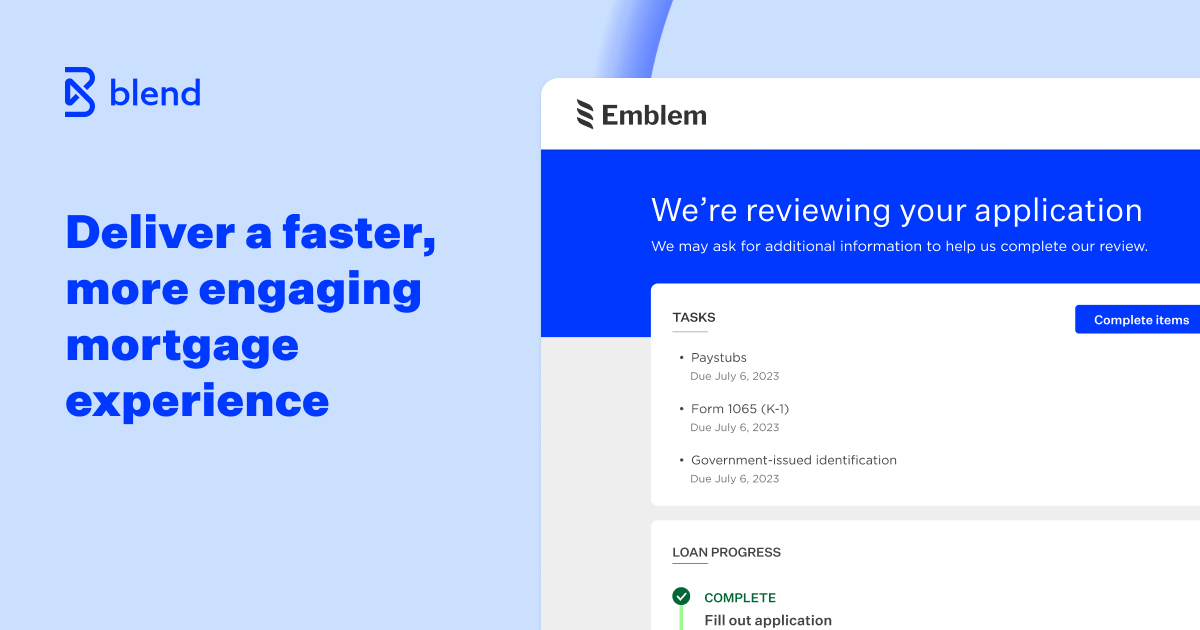 Mortgage Suite: Originations | Blend